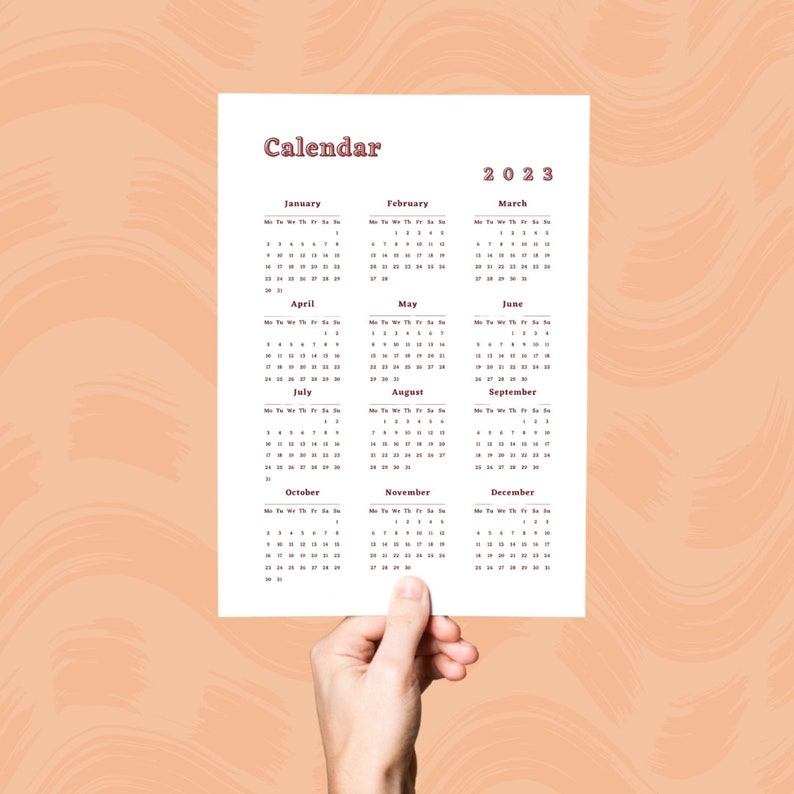 2023 At A Glance Pocket Calendar 2023 2024 A5 Calendar 2023 Etsy