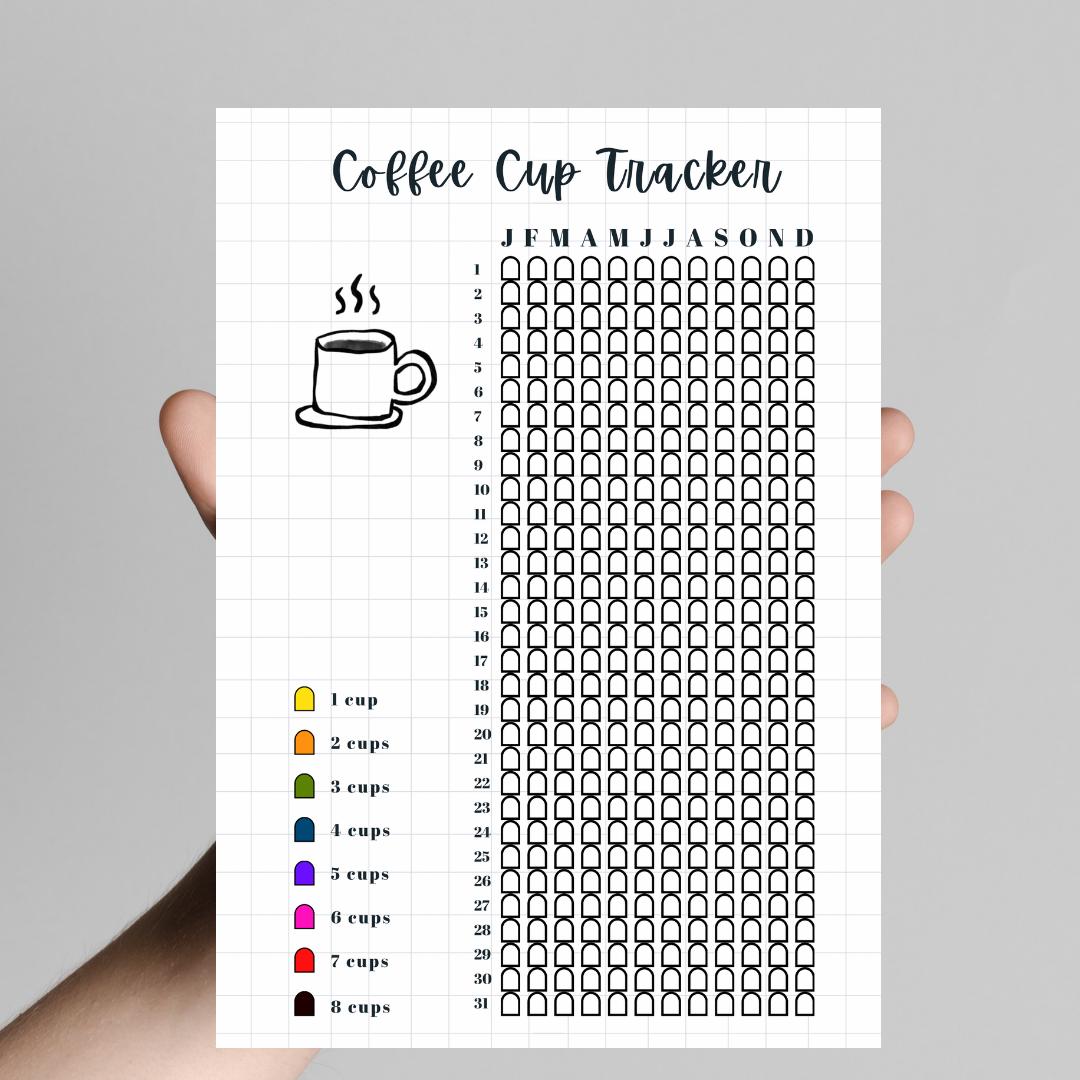 Coffee Cup Tracker: Printable Habit Journal (digital Download) - Etsy
