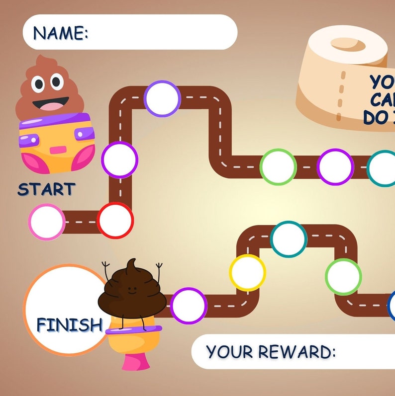 Potty Training Chart Printable Kids Reward Chart Daily Chore - Etsy