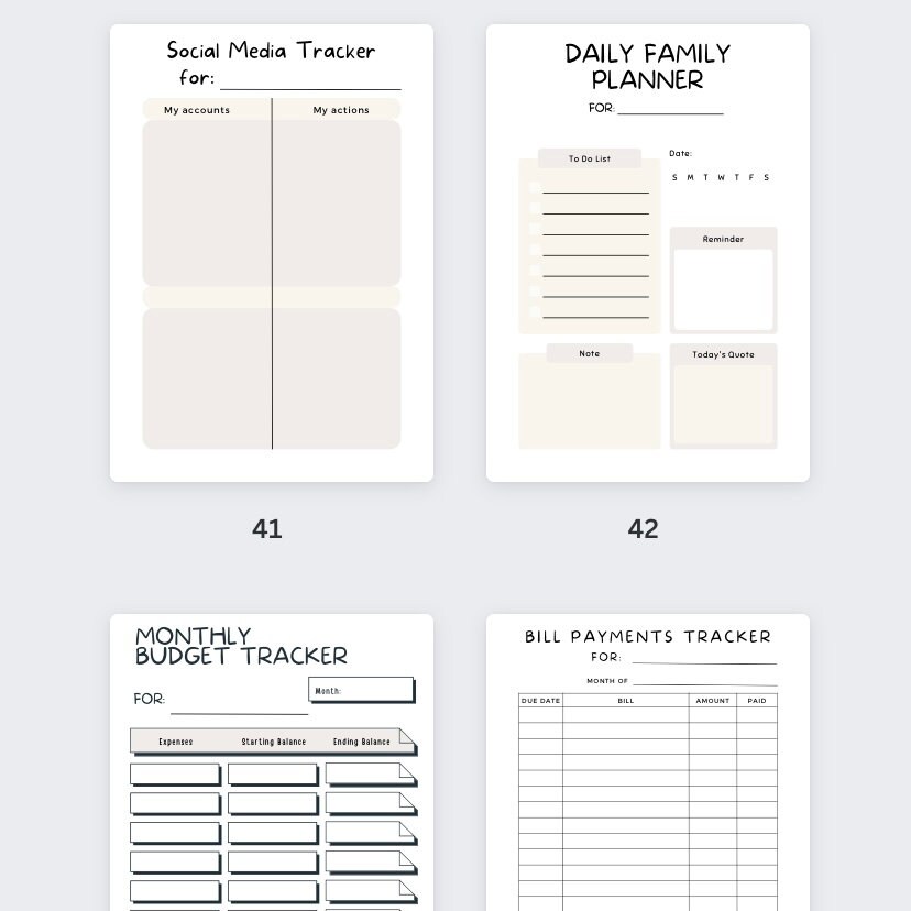 ADHD Planner, Printable ADHD Journal Organizer, Daily Planner, Self ...