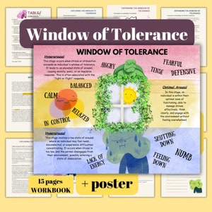 Window of Tolerance Workbook, Distress Tolerance, School Counsellor ...