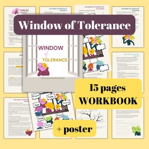 Window of Tolerance Workbook, Distress Tolerance, School Counsellor ...