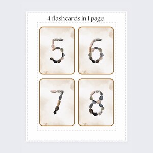 Number Flashcards, Nature Numbers Posters Classroom, Counting ...