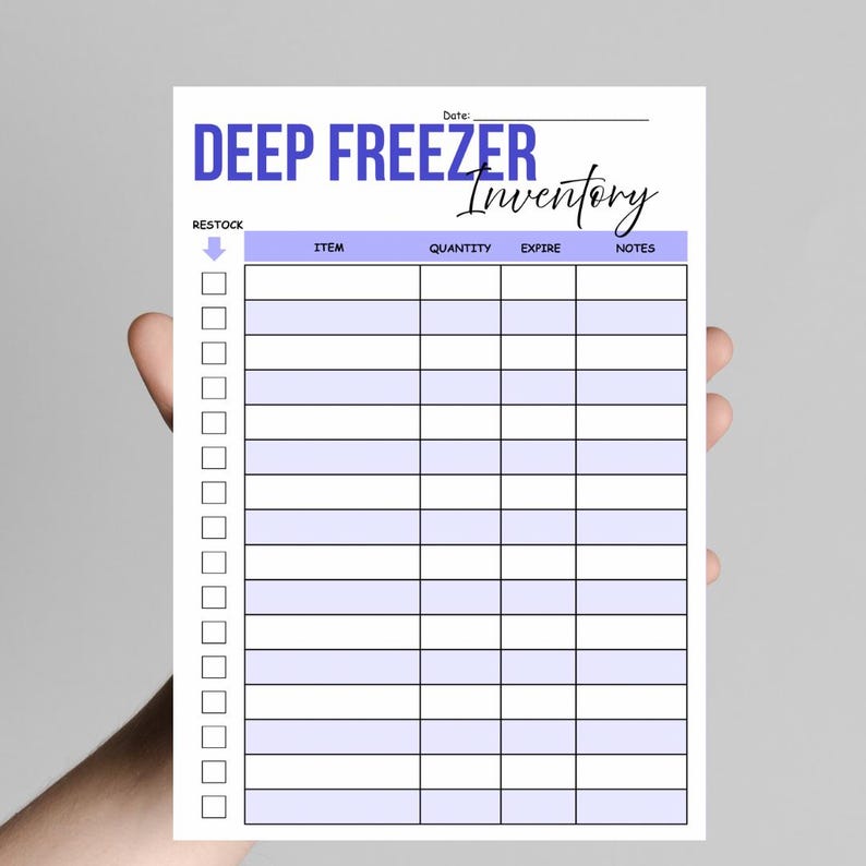 Kitchen Inventory Planner Printable: Pantry, Fridge, Freezer Organizer ...