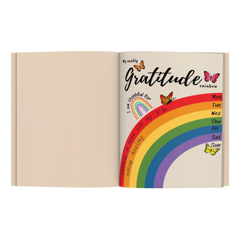 Weekly Gratitude Journal Rainbow Chart Gratitude Journal - Etsy