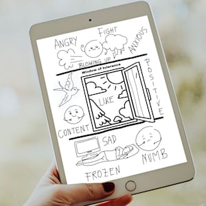 Window of Tolerance Coloring Page: Self Regulation Activity (PDF, PNG ...