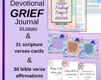 Printable Grief Journal Christian Grief Processing Worksheets Therapy ...