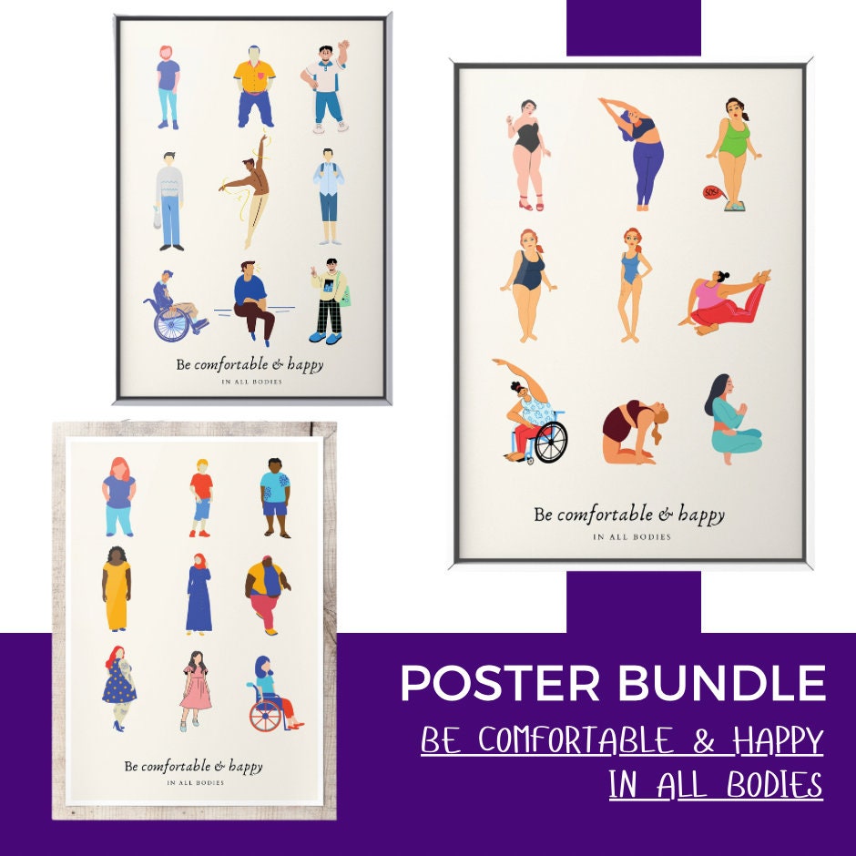 Body Positive Positivity Art Therapy Counseling Office Bundle ...