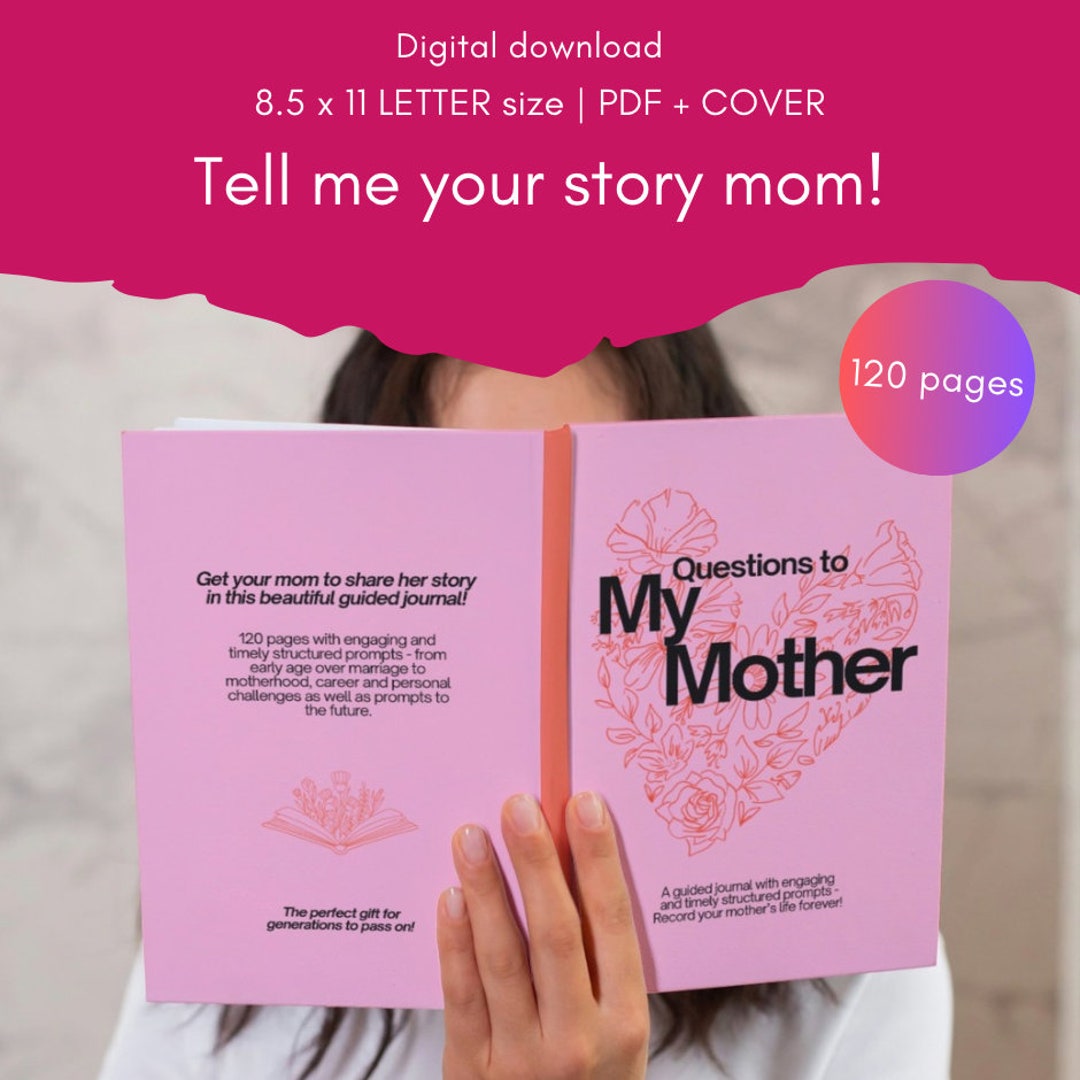 Mother's Story Keepsake Book: Guided Memory Journal (digital Download ...
