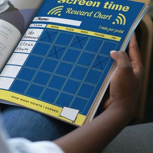 Screen Time Printable Reward Chart Digital Use, Screen Time Chore ...