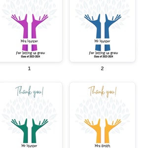 Editable Fingerprint Tree Teacher Appreciation Gift Ideas, Thumbprint ...