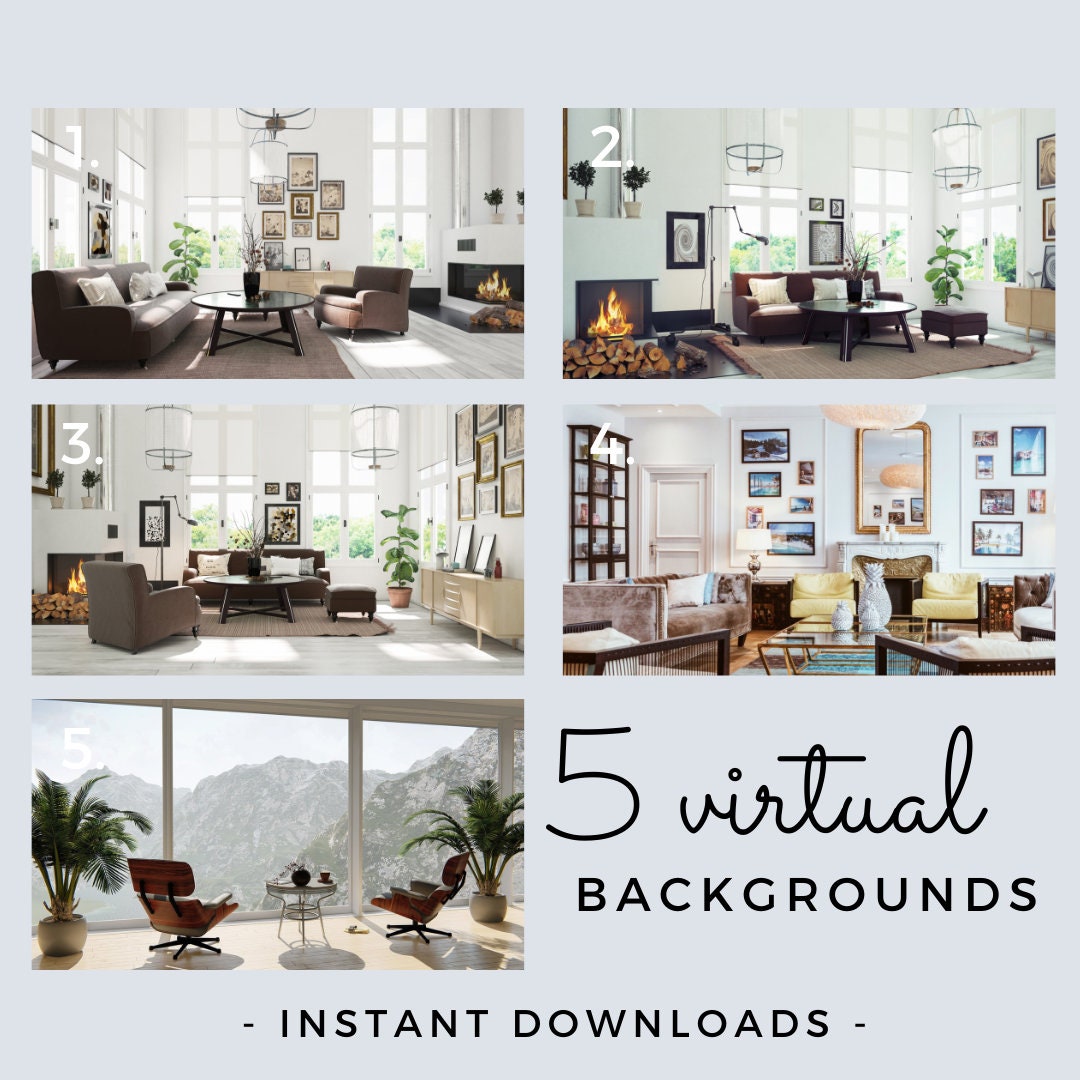 Virtual Background for Zoom, Cosy Home Backdrops, Home Office Privacy ...