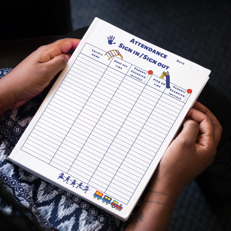 Attendance Kids Sign in Sign Out Pdf US Letter and A4, Use as Print or ...