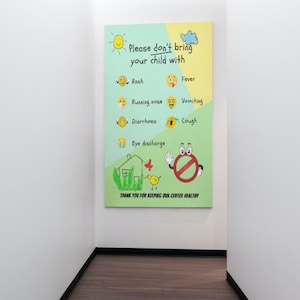 Daycare Sick Policy Poster, Childcare Illness Exclusion Rules ...