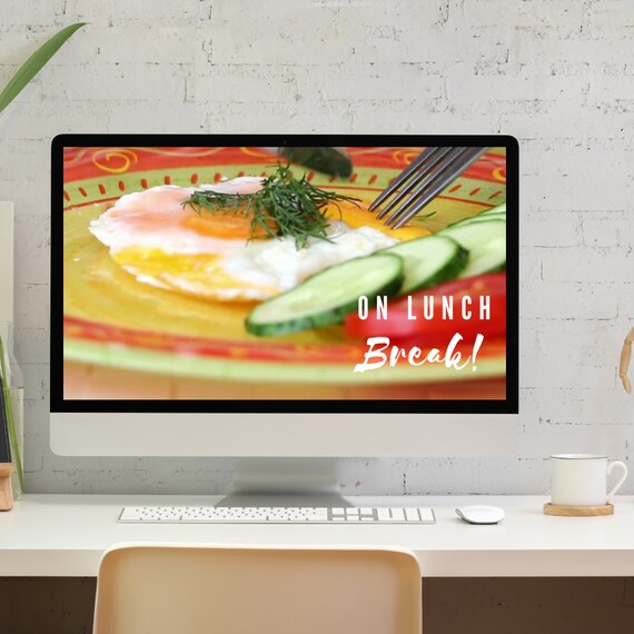 Lunch Break Zoom Background Video Digital Away Sign Zoom | Etsy