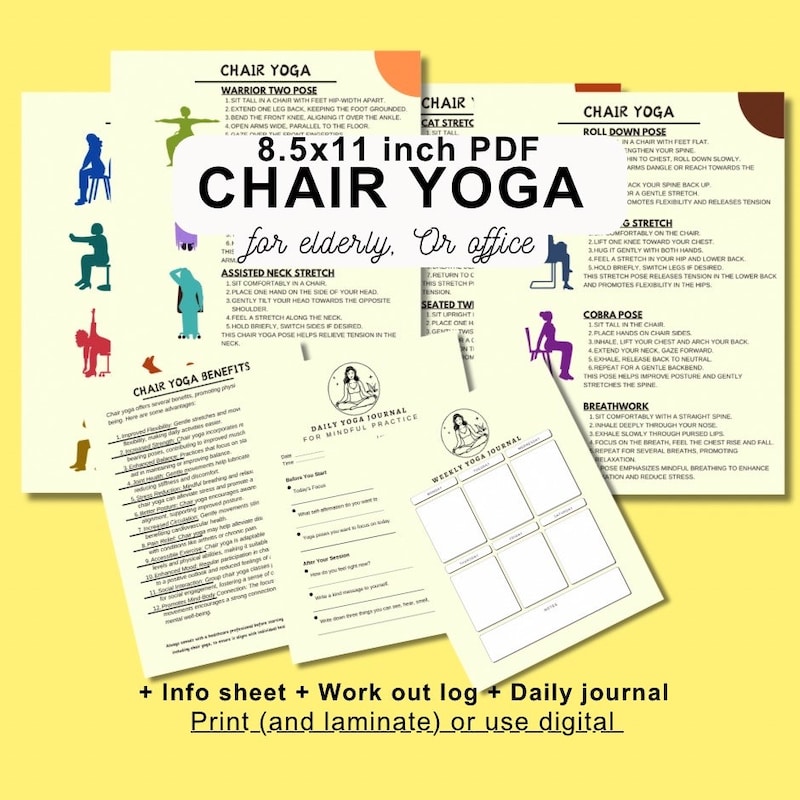 Chair Exercise Chart - Etsy