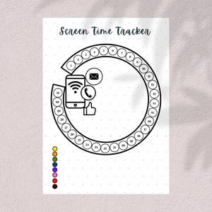 Screen Time Tracker: Printable Journal Page (A4, A5 PDF) - Etsy