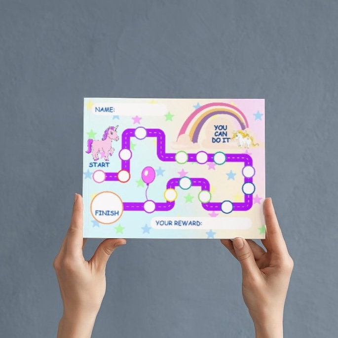 Printable Kids Reward Chart, Unicorn Girls Daily Chore Charts, Kids ...