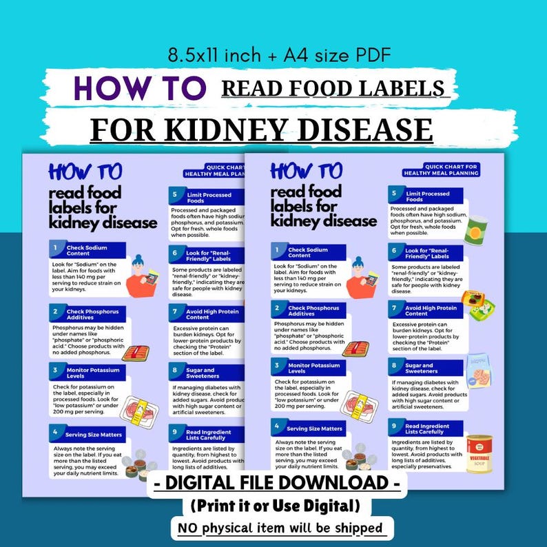 Kidney Friendly Food List: Low Sodium & Potassium Diet Guide (PDF ...