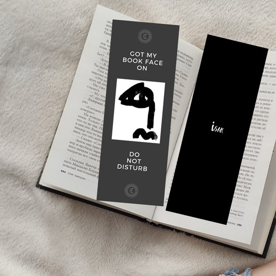 Minimalist bookmarks printable Face art bookmark Book lover | Etsy