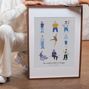 Male Body Positive Positivity Art Therapy Counseling Office ...