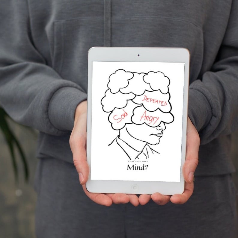 What's on Your Mind Worksheet: Art Therapy Template (PDF) - Etsy