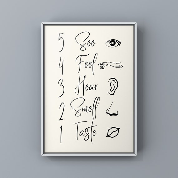 Grounding Technique Print Grounding Reminder Poster Mental - Etsy