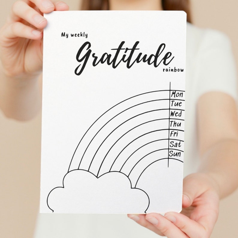 Gratitude Journal Printable Gratitude Log Sun Sunshine Ray - Etsy