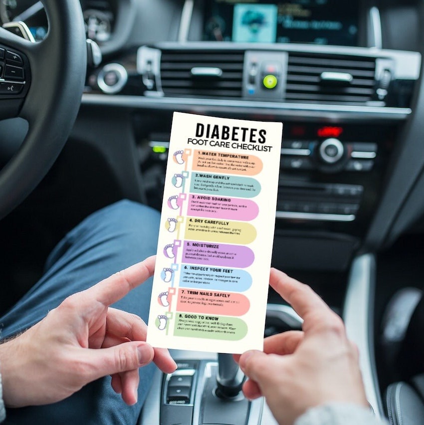 Diabetes Foot Care Checklist: Patient Education Guide (PDF) - Etsy