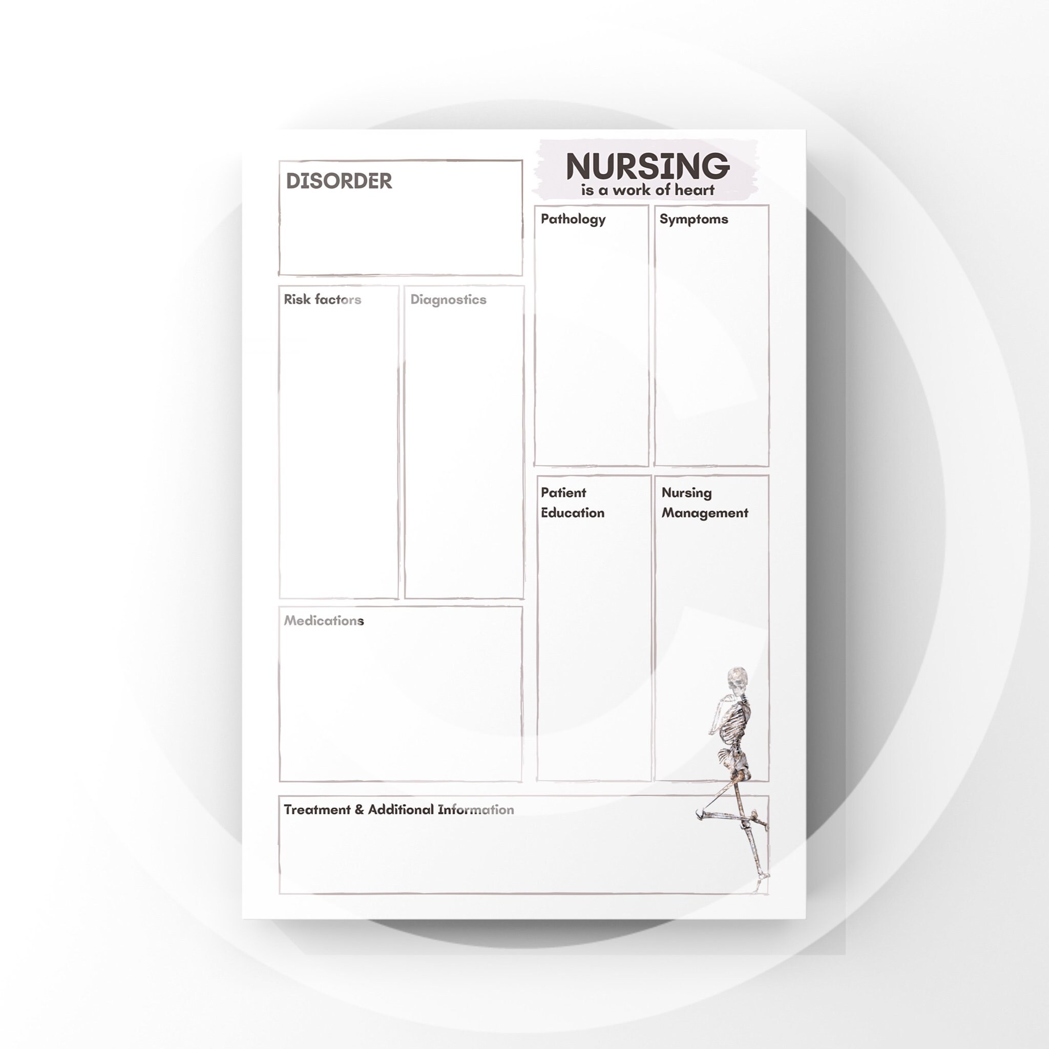 Disorder Worksheet Nursing, Nursing School Concept Map Printable ...