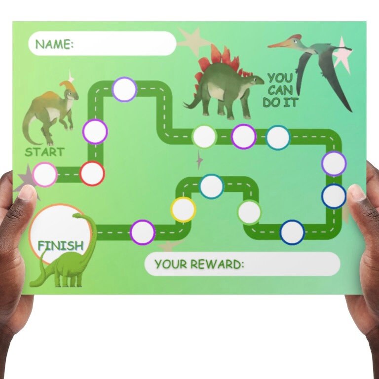 Printable Kids Reward Chart, Dinosaur Mermaid Unicorn Construction ...