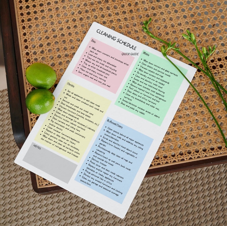 Ultimate Master Clean Sheet Checklist Clean Schedule Pad - Etsy