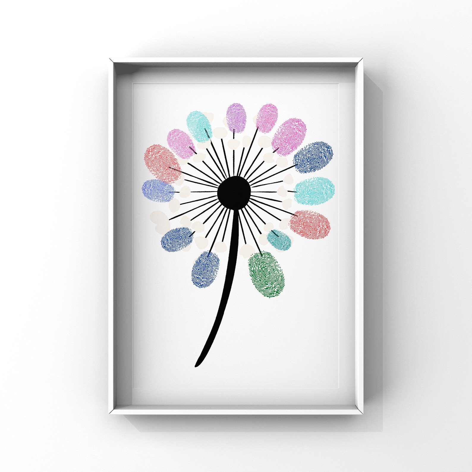 Dandelion Fingerprint Art Teacher Class Gift Fingerprint - Etsy