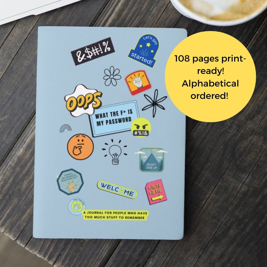 Password Keeper Digital Download, Password Log Journal, WTF is My ...