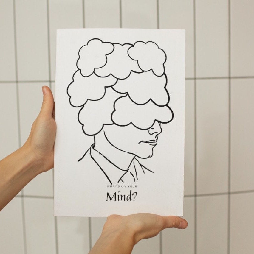 What's on Your Mind Worksheet: Art Therapy Template (PDF) - Etsy