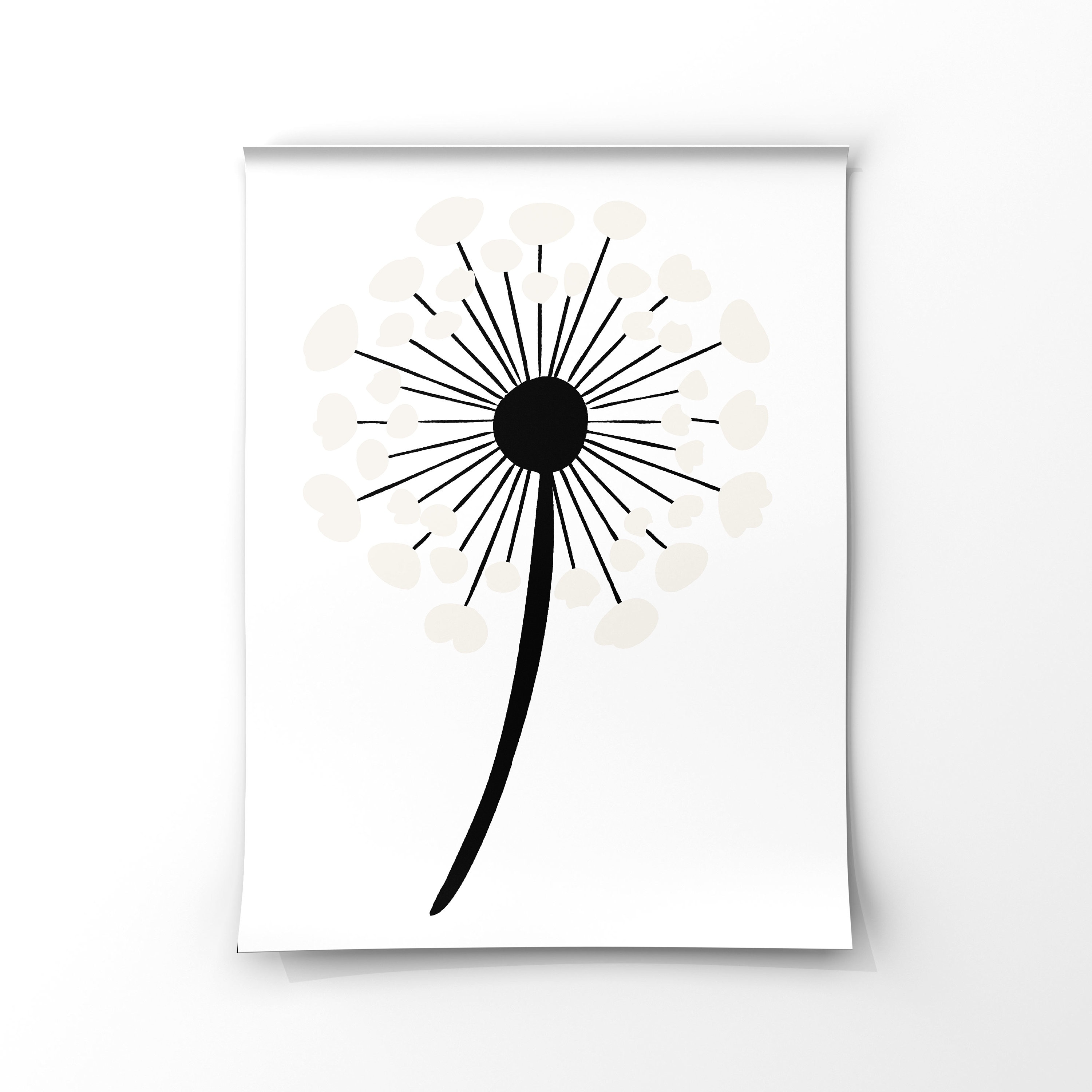 Dandelion Fingerprint Art Teacher Class Gift Fingerprint - Etsy