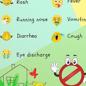 Daycare Sick Policy Poster, Childcare Illness Exclusion Rules ...