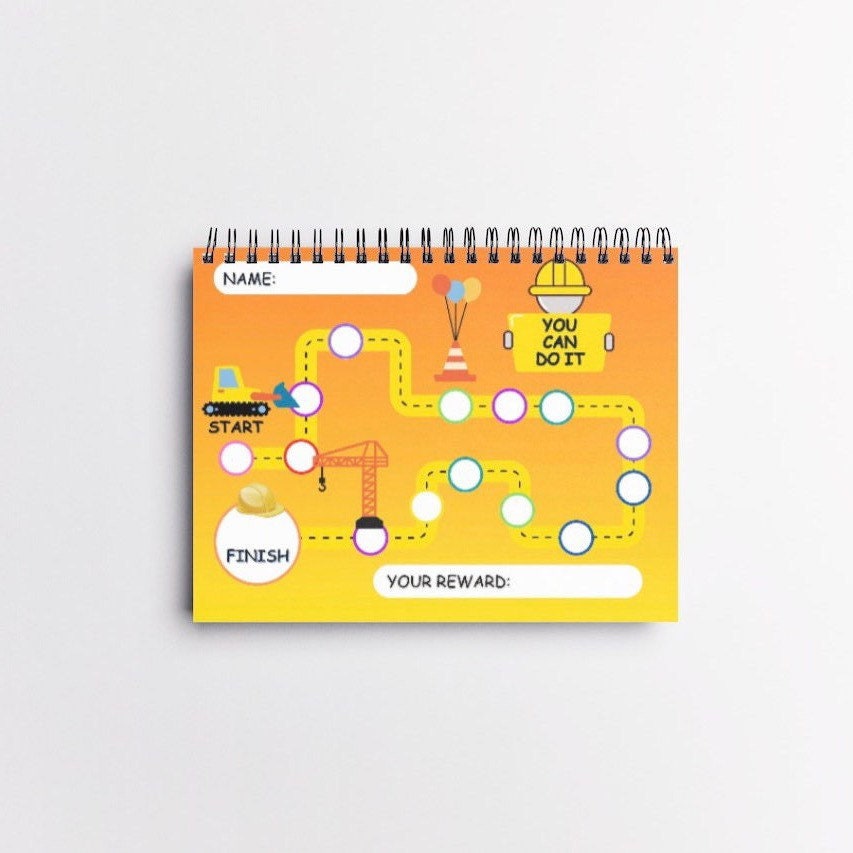 Printable Kids Reward Chart, Constructions Trucks Daily Chore Charts ...