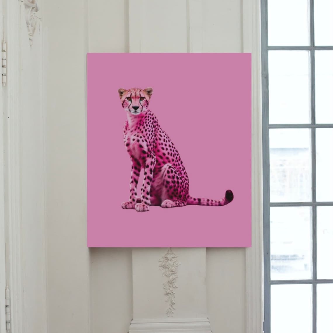 Cheetah Print, Pink Leopard Art Print, Boho Home Decor, Blush Pink Wall ...