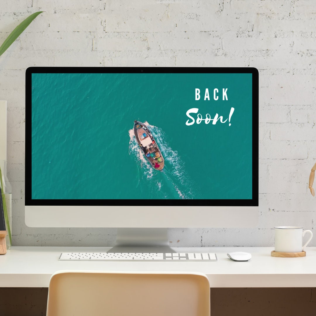 Zoom Background Video Away Screen Back Soon Digital Away Zoom - Etsy