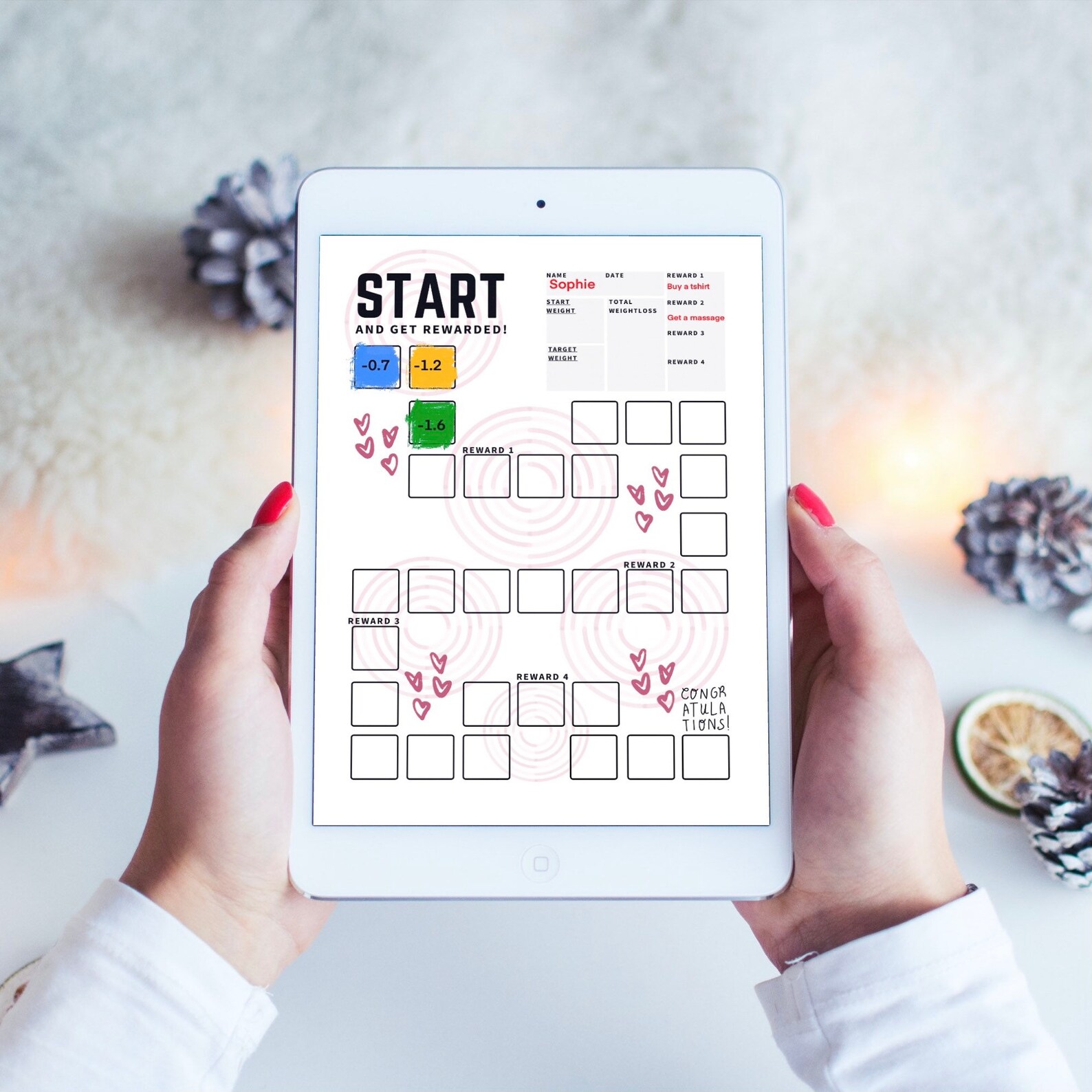 Weight Loss Reward Chart, Diet Tracker (digital Download) - Etsy