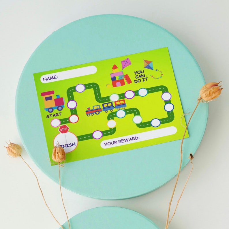 Printable Kids Reward Chart, Kids Train Daily Chore Charts, Kids ...