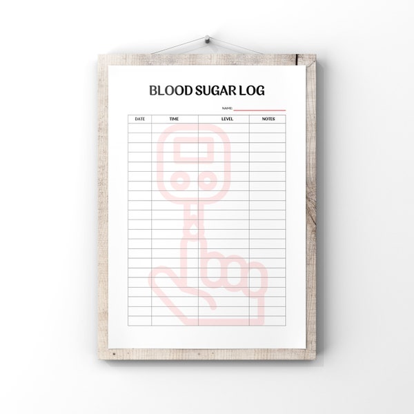 Diabetic Log - Etsy