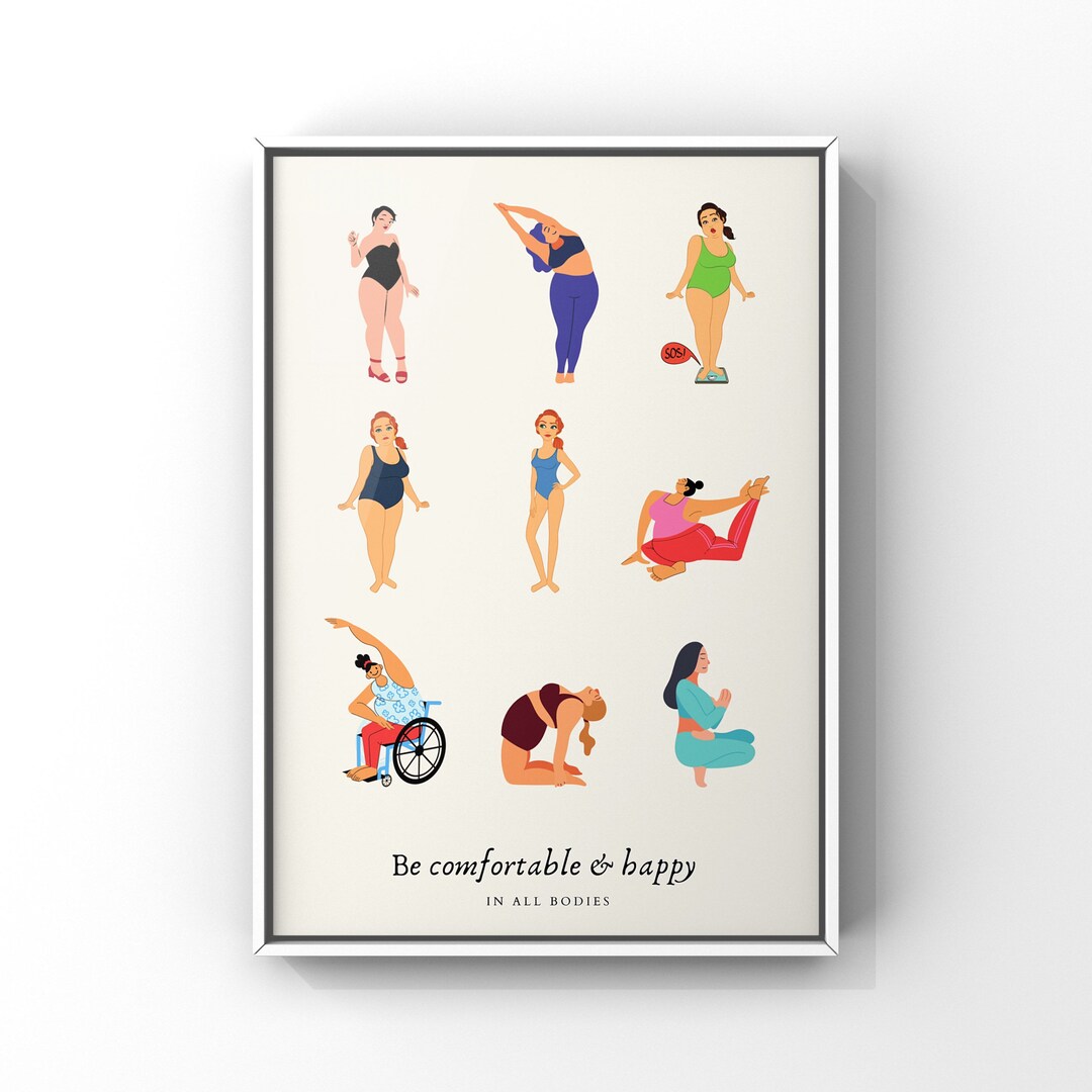 Body Positive Positivity Art Therapy Counseling Office, Affirmation ...