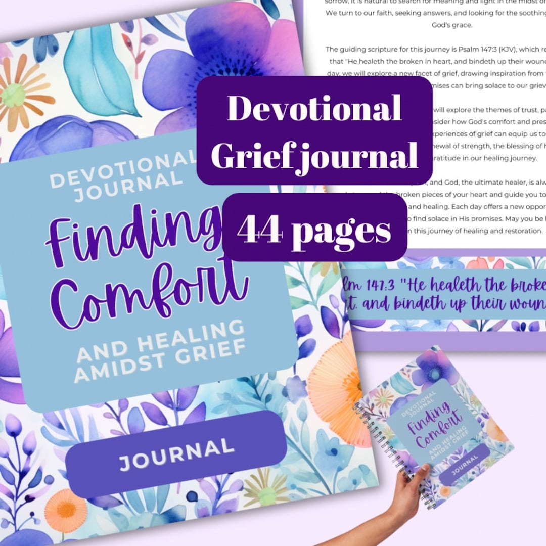Faith Based Grief Workbook, Devotional Grief Journal, Loss Therapy ...