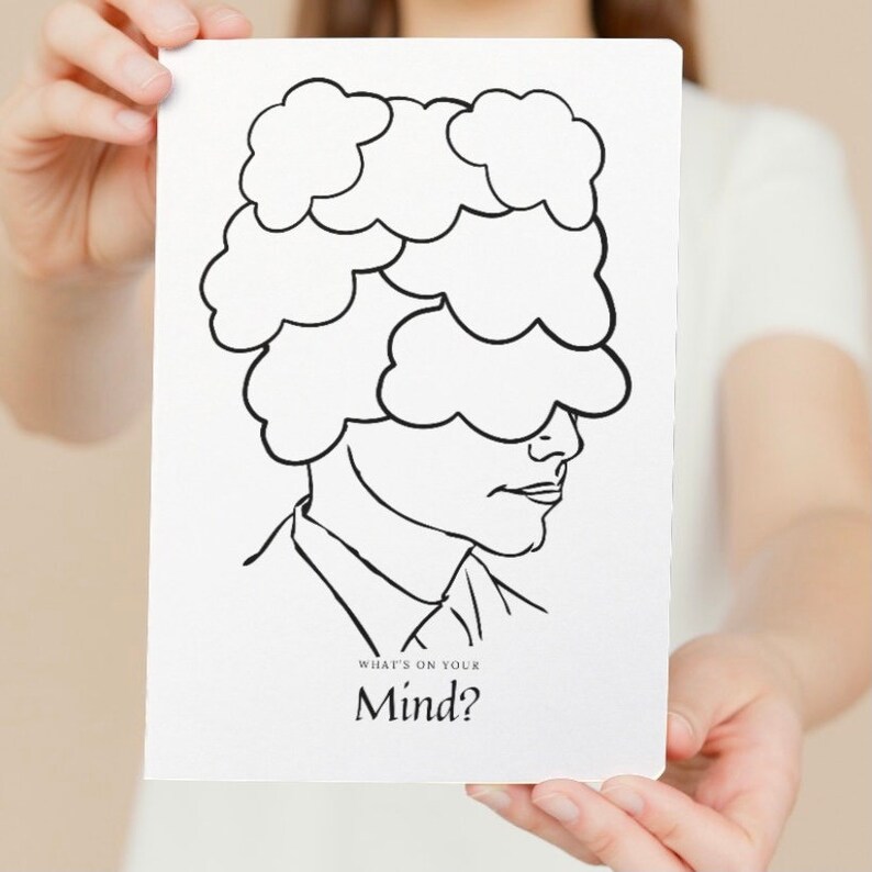 What's on Your Mind Worksheet: Art Therapy Template (PDF) - Etsy