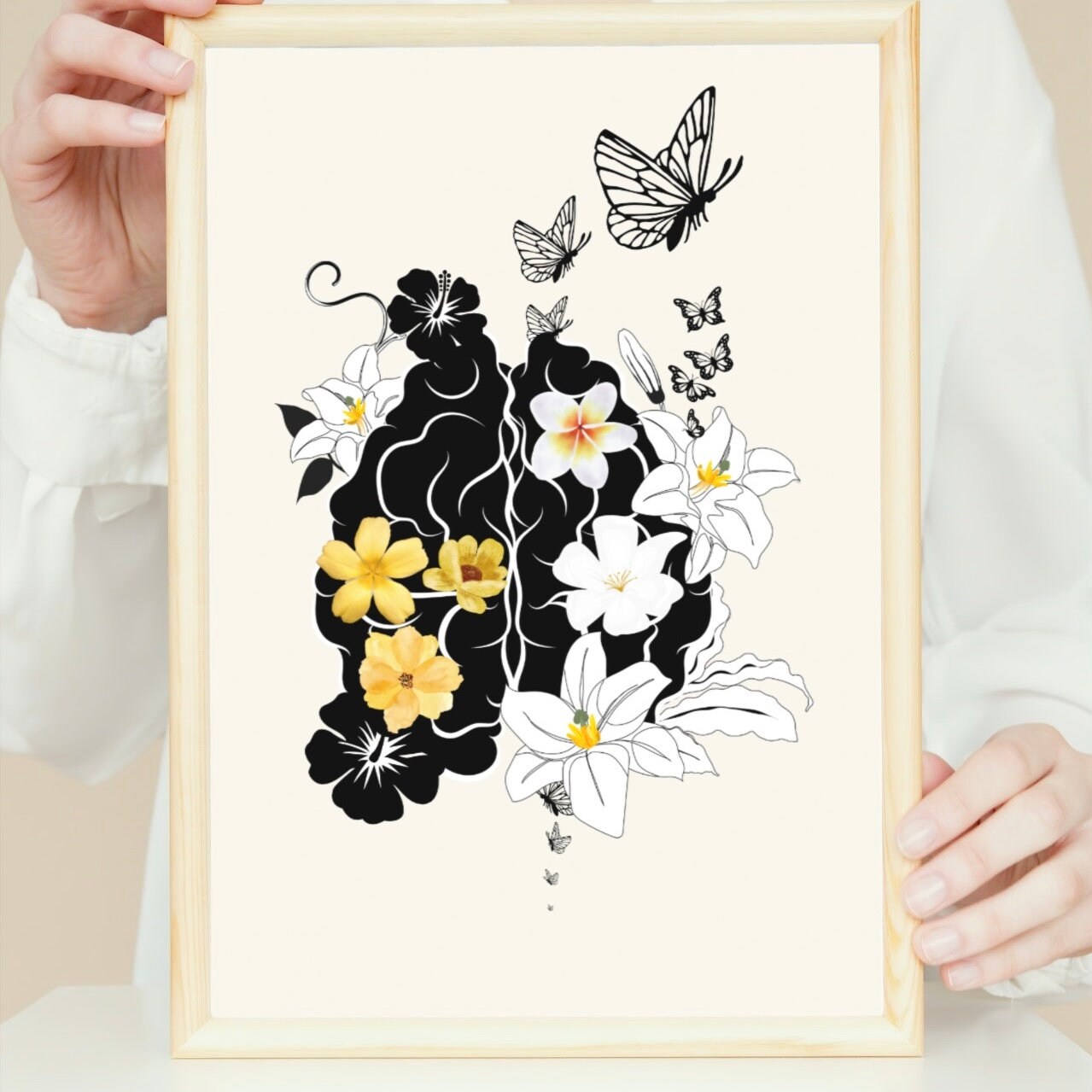 Brain Art Original, Larynx Anatomy for Language, Larynx Wall Art Speech ...