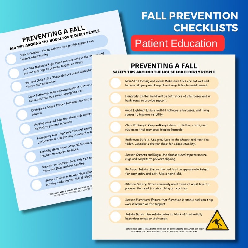 Fall Prevention Checklist - Etsy