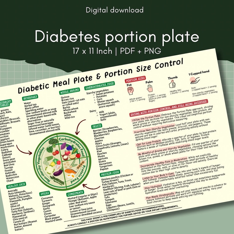 Diabetes Plate Method - Etsy