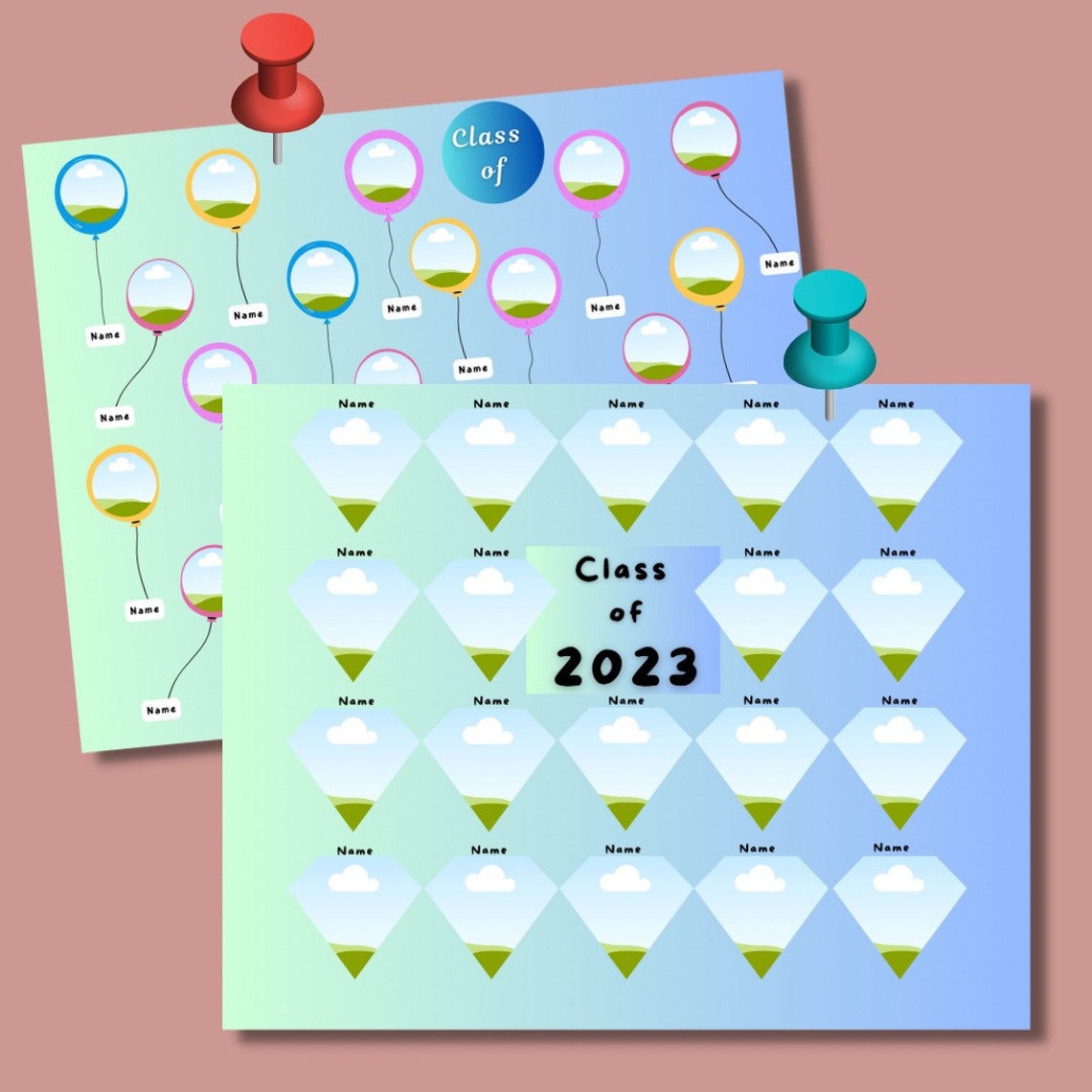 School Composite Template 8 X 10, Photo Collage Canva Template ...